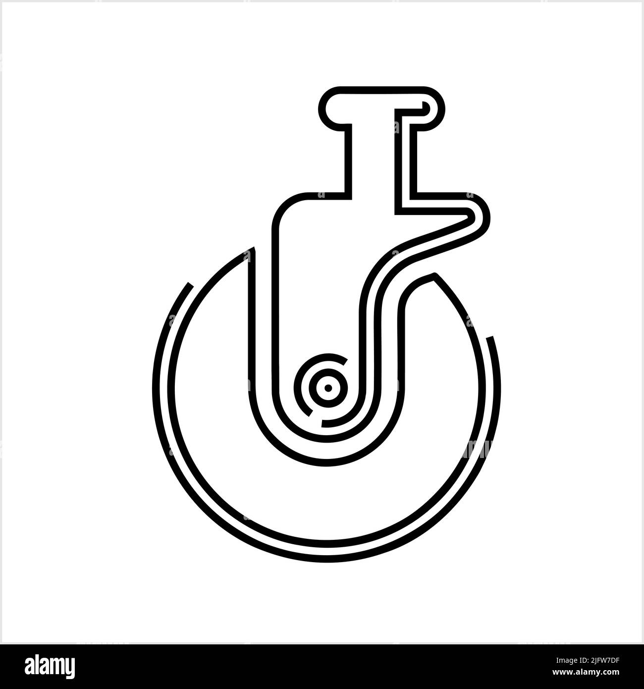 Caster Wheel Icon Vector Art Illustration Stock Vector Image & Art - Alamy