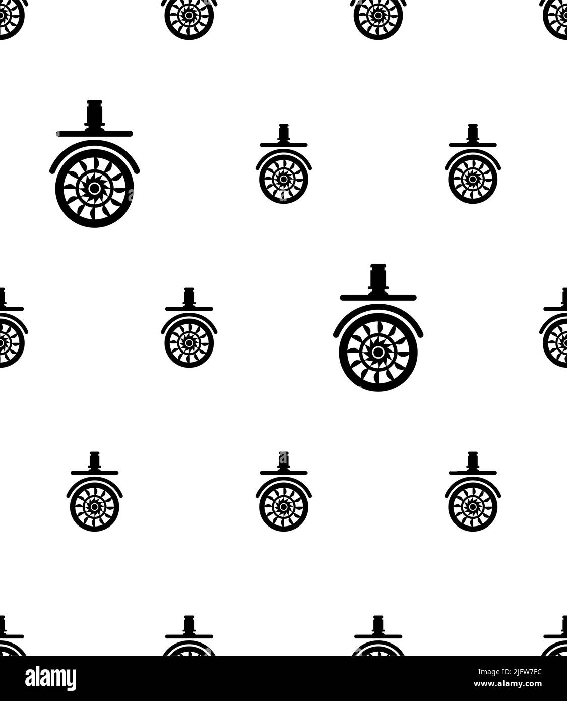 Caster Wheel Icon Seamless Pattern Vector Art Illustration Stock Vector ...