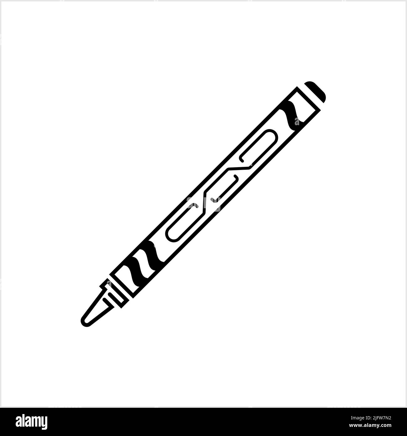 Crayon Icon, Drawing Crayon Vector Art Illustration Stock Vector Image ...