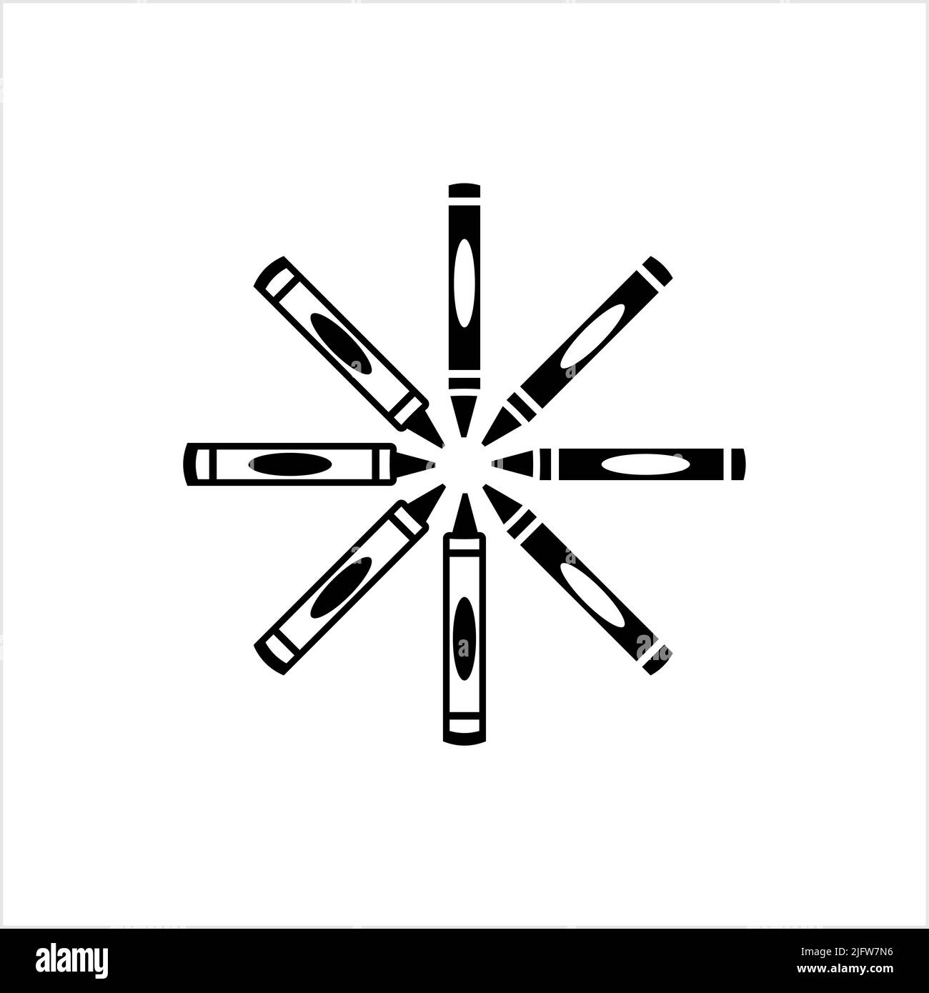 Crayon Icon, Drawing Crayon Vector Art Illustration Stock Vector Image ...