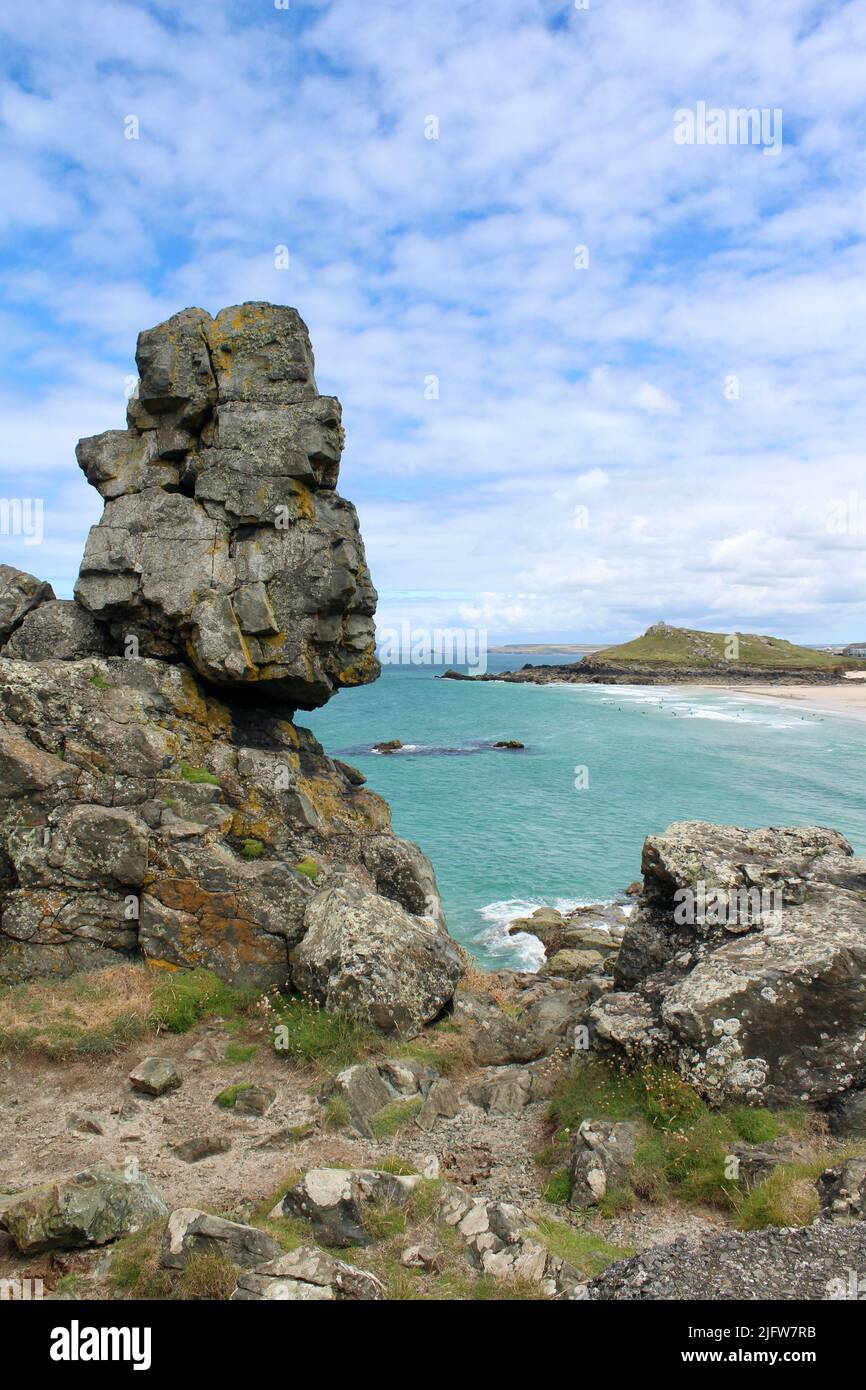 The island, St Ives Cornwall Stock Photo - Alamy