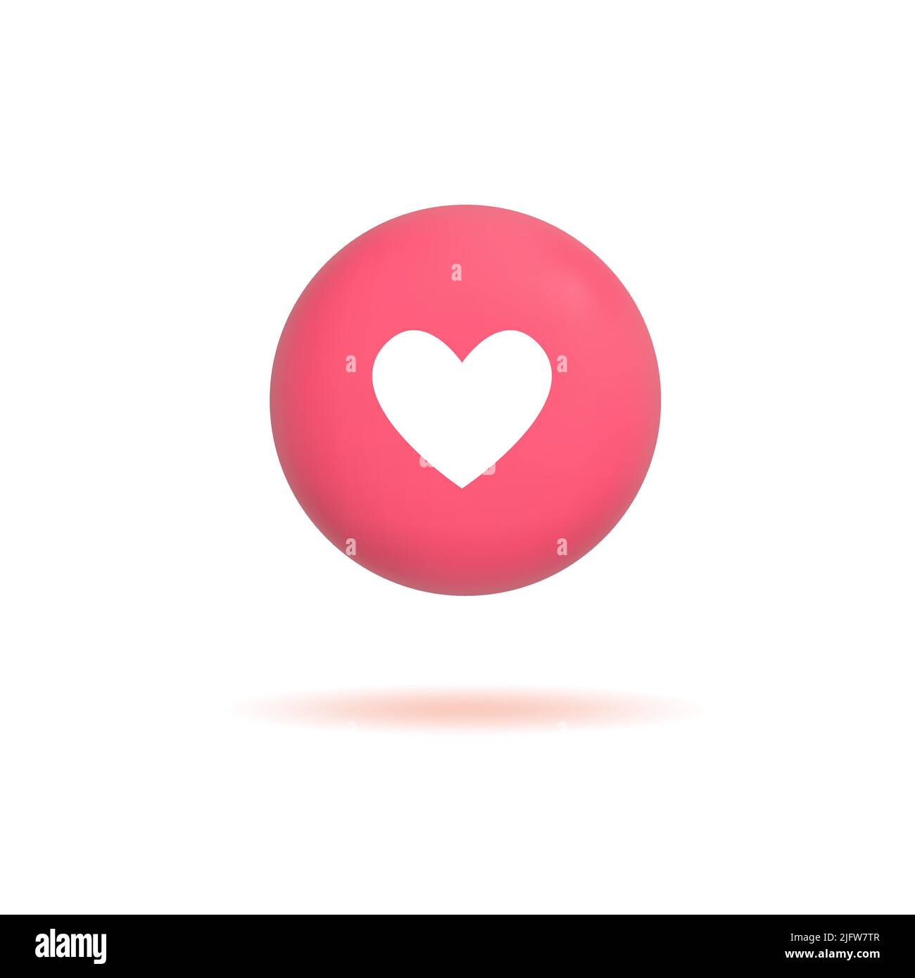 3d like icon with heart, social media notification, speech bubble ...