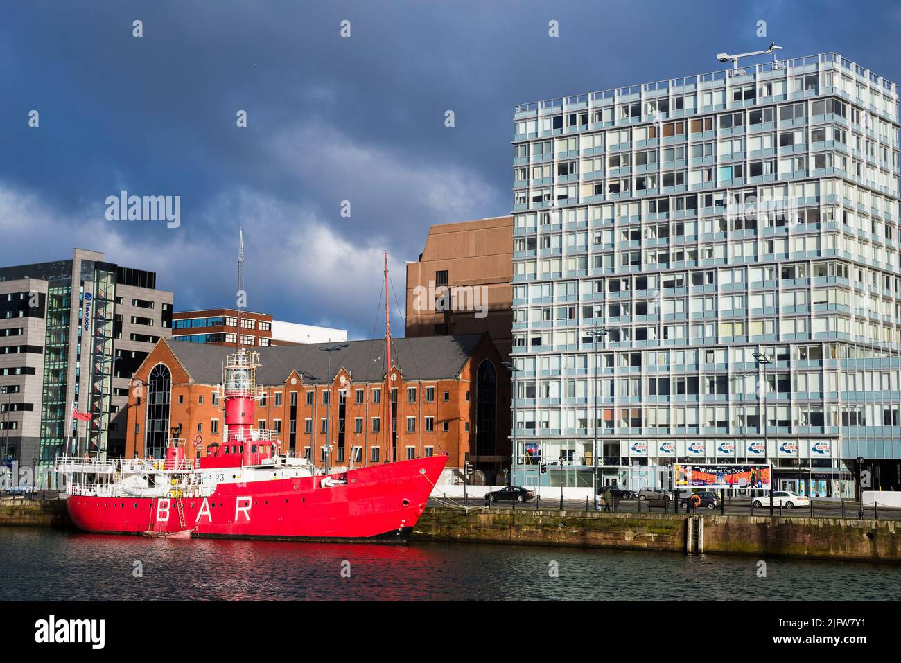 The Planet Light Vessel docked next to the One Park West, designed by ...