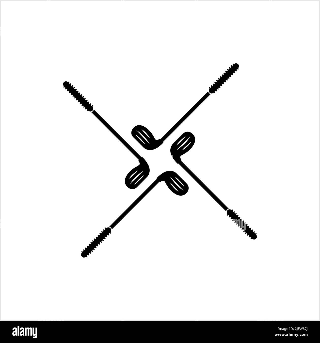 Golf Club Icon, Golf Stick Icon, Gold Sport Stick Icon Vector Art ...