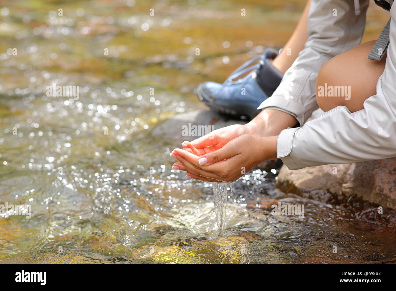 Handful water from river hi-res stock photography and images - Alamy