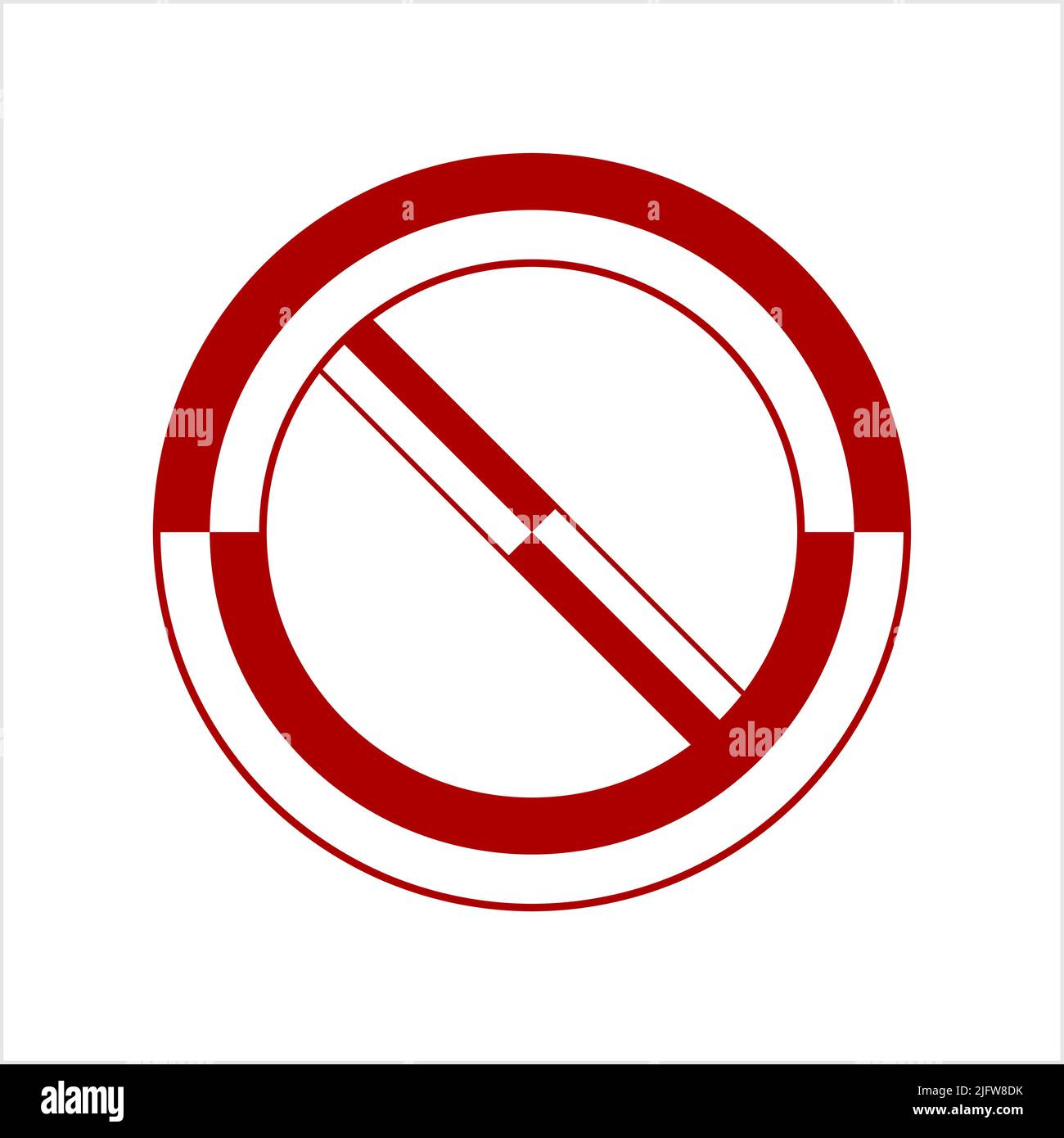 Red Empty Ban Sign, Red Blank Forbidden Sign, No Sign, Not Allowed ...