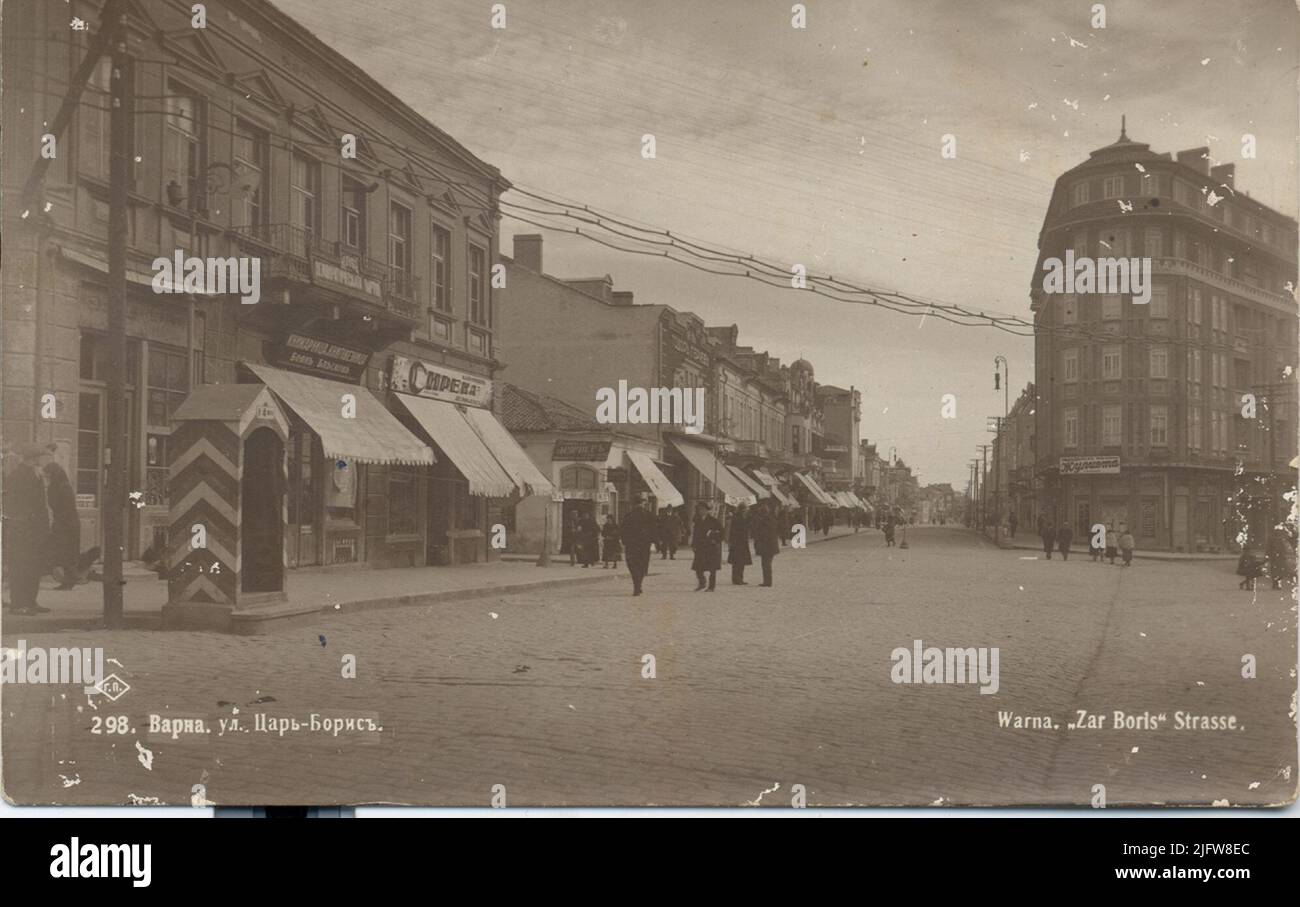 Varna. Ul. King Boris Stock Photo - Alamy