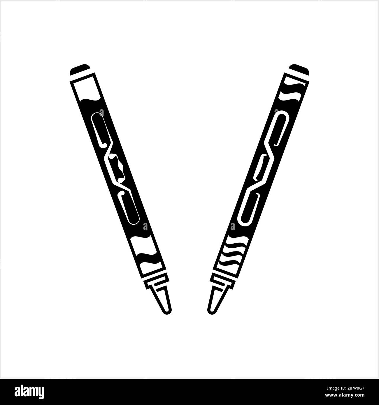 Crayon Icon, Drawing Crayon Vector Art Illustration Stock Vector Image ...