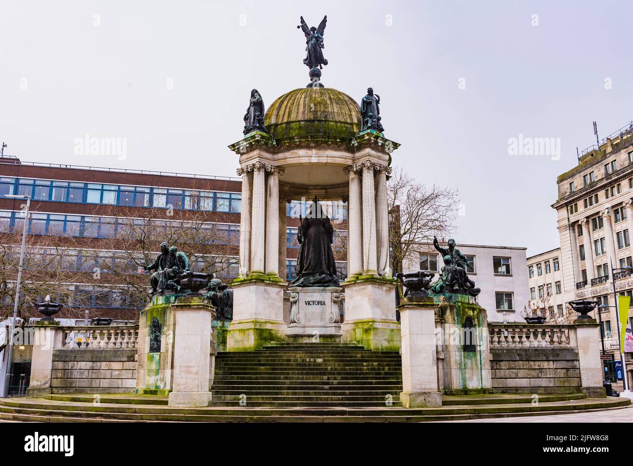 Queen Victoria Monument is a large neo-Baroque or Beaux-Arts monument ...