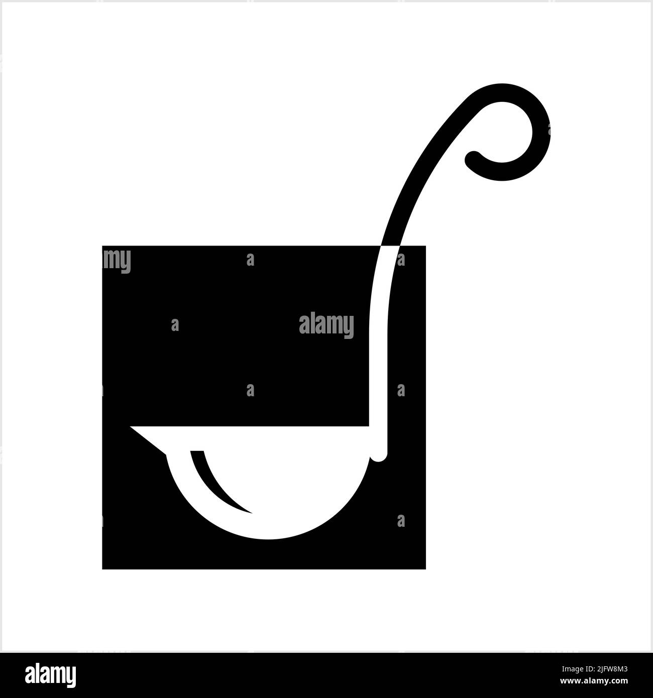Ladle Icon, Ladle Spoon Vector Art Illustration Stock Vector Image ...