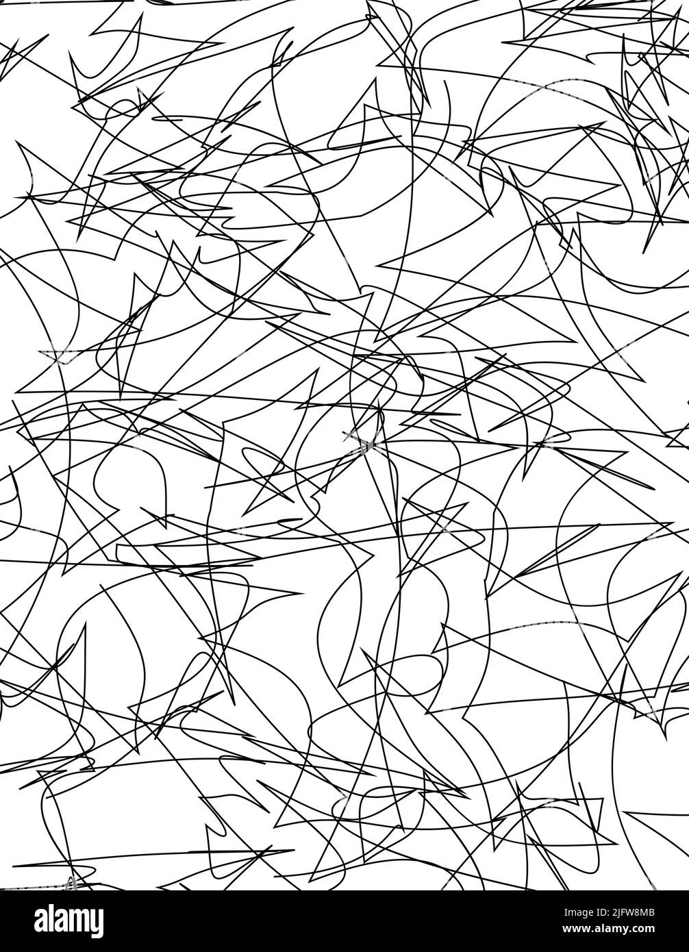 Random Abstract Chaotic Lines Pattern Vector Art Illustration Stock