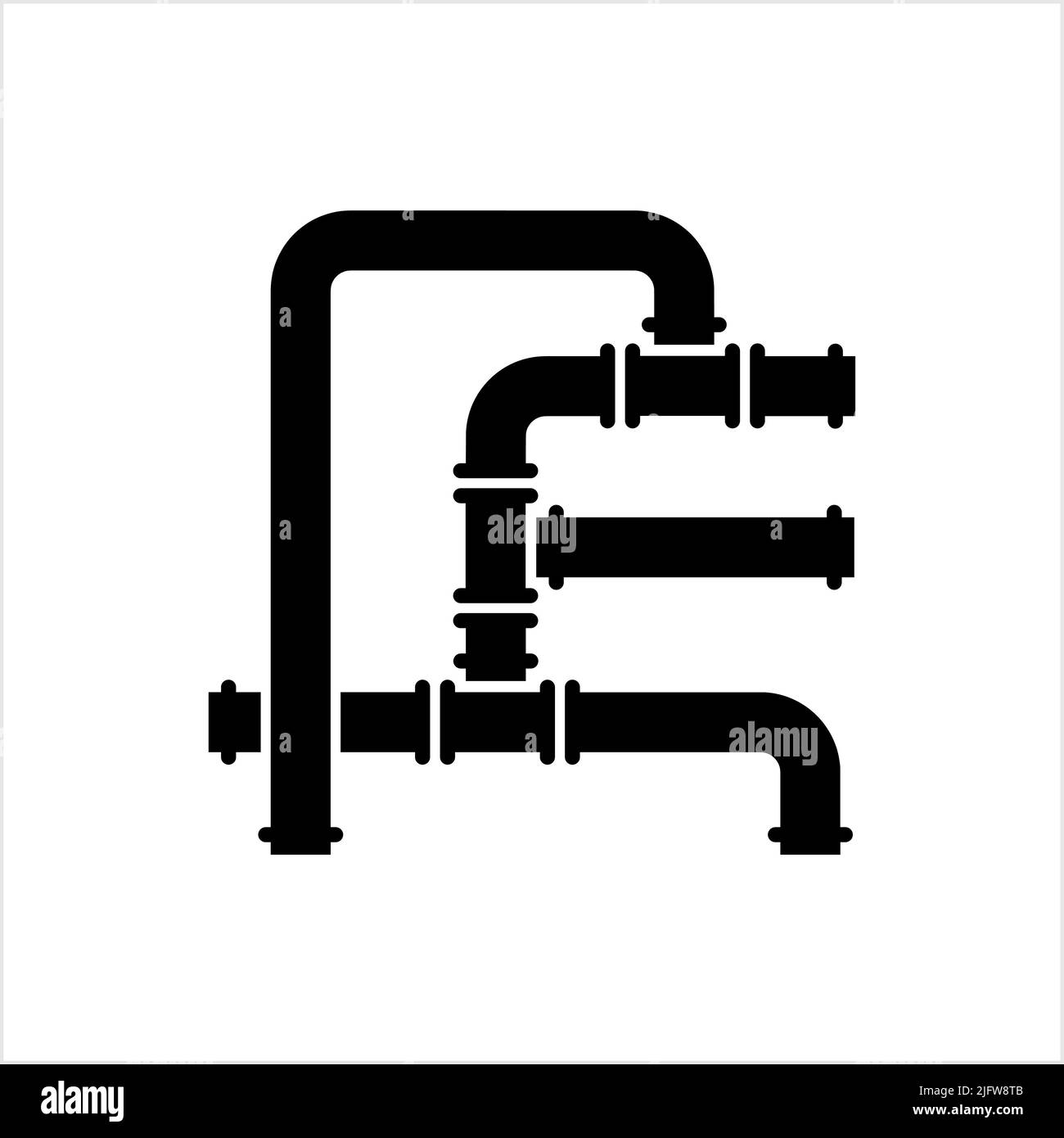 Pipe Icon, Pipe Fitting Icon, Water, Gas, Oil Pipeline, Plumbing Work ...