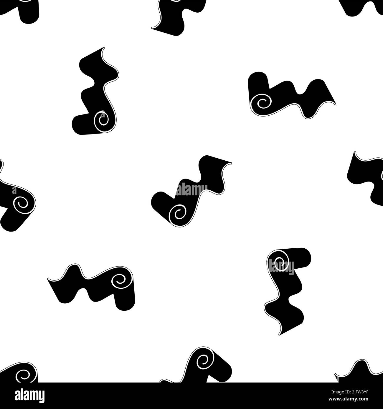 Roll Icon Seamless Pattern, Mat, Rug, Carpet Or Paper Roll Icon Of ...