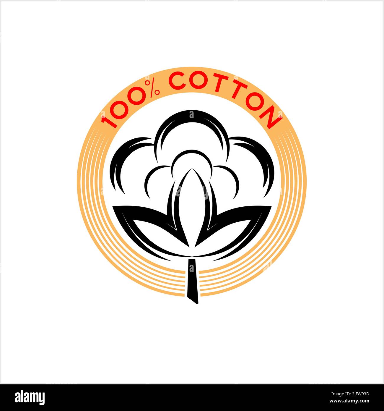 One Hundred Percent Cotton Icon, 100% Cotton Icon, Cotton Flower Icon ...
