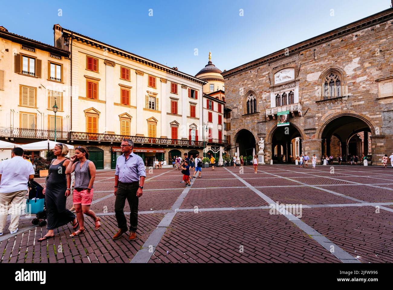 Piazza Vecchia is the square of Bergamo located on the upper part of ...