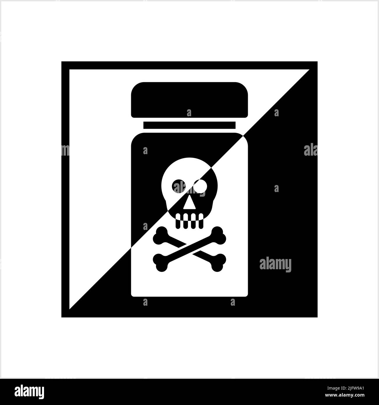 Poison Bottle Icon, Toxic Liquid Vector Art Illustration Stock Vector ...
