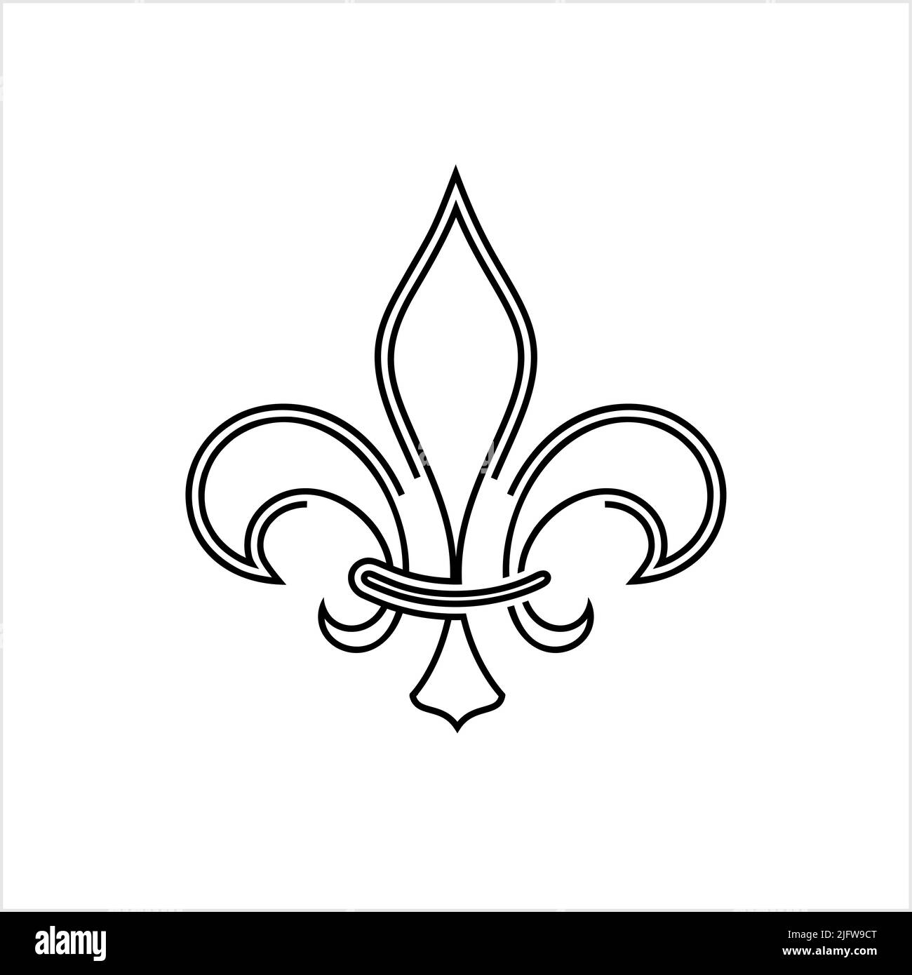 Fleur De Lis, Fleur-De-Lys Or Flower-De-Luce, The Decorative Stylized ...
