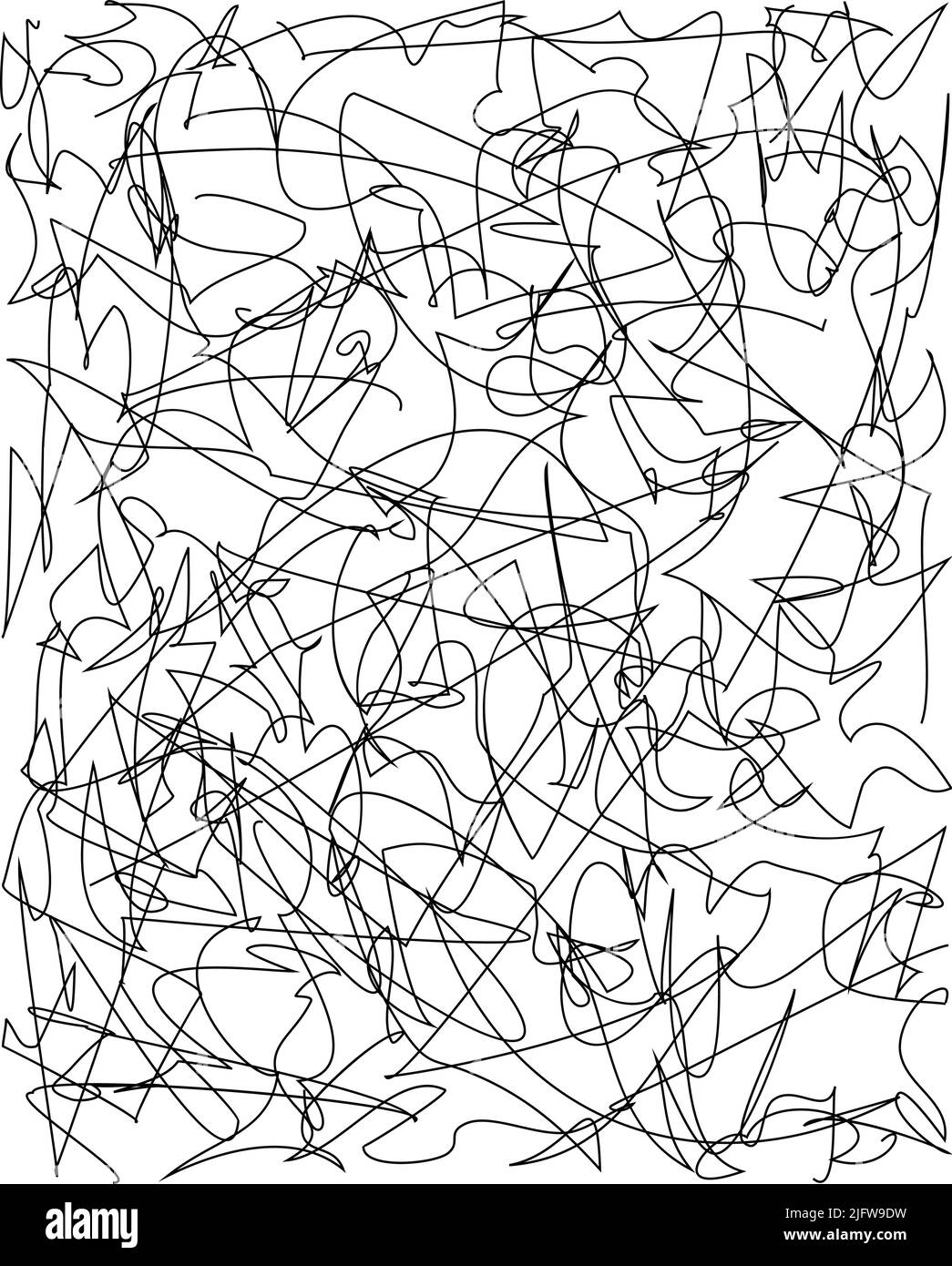 Random Abstract Chaotic Lines Pattern Vector Art Illustration Stock ...