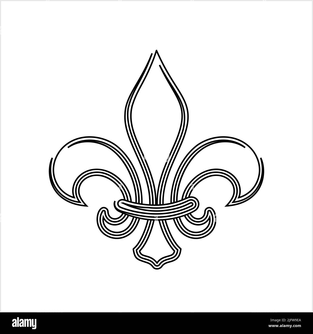 Fleur De Lis, Fleur-De-Lys Or Flower-De-Luce, The Decorative Stylized ...