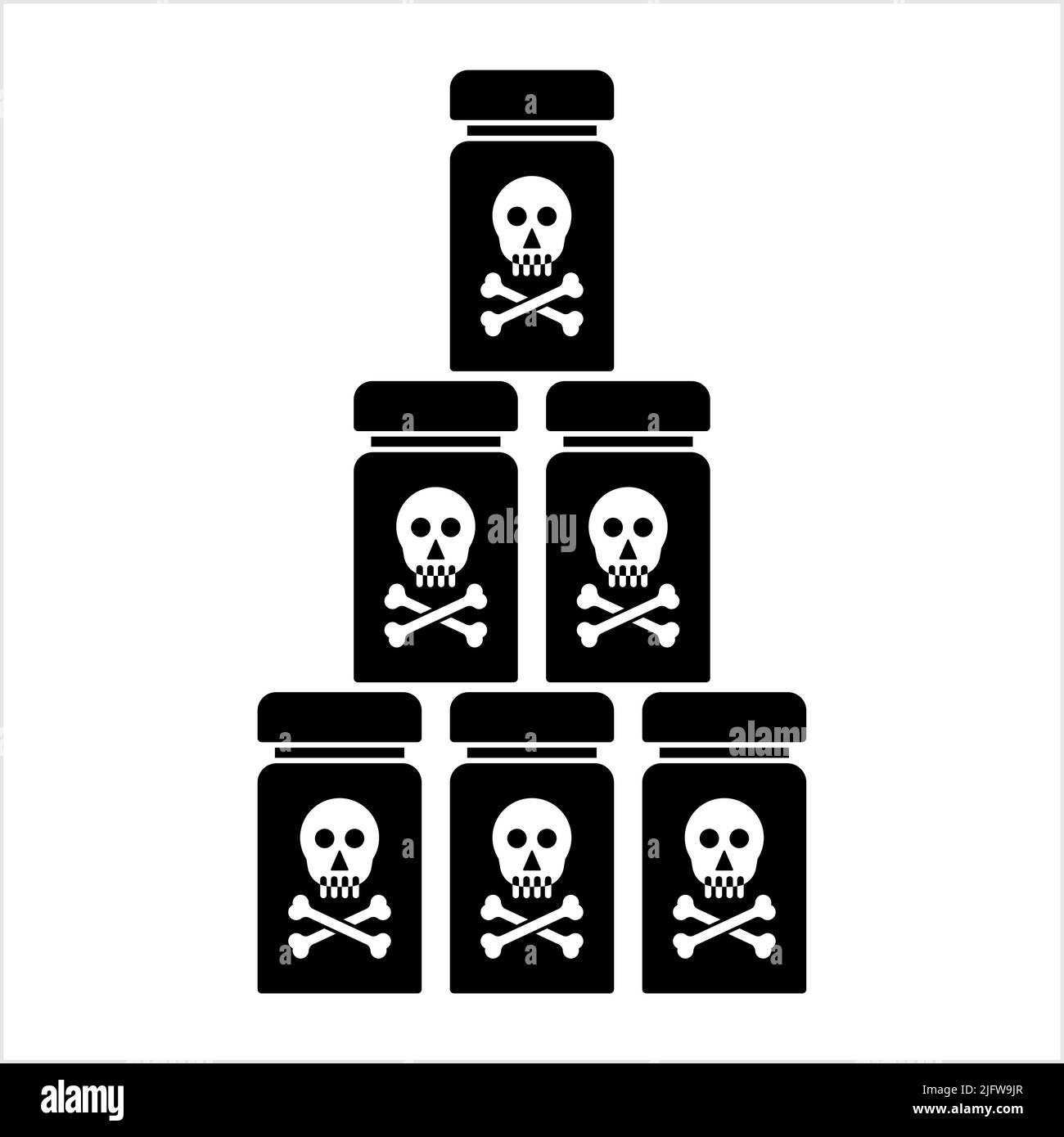 Poison Bottle Icon, Toxic Liquid Vector Art Illustration Stock Vector ...