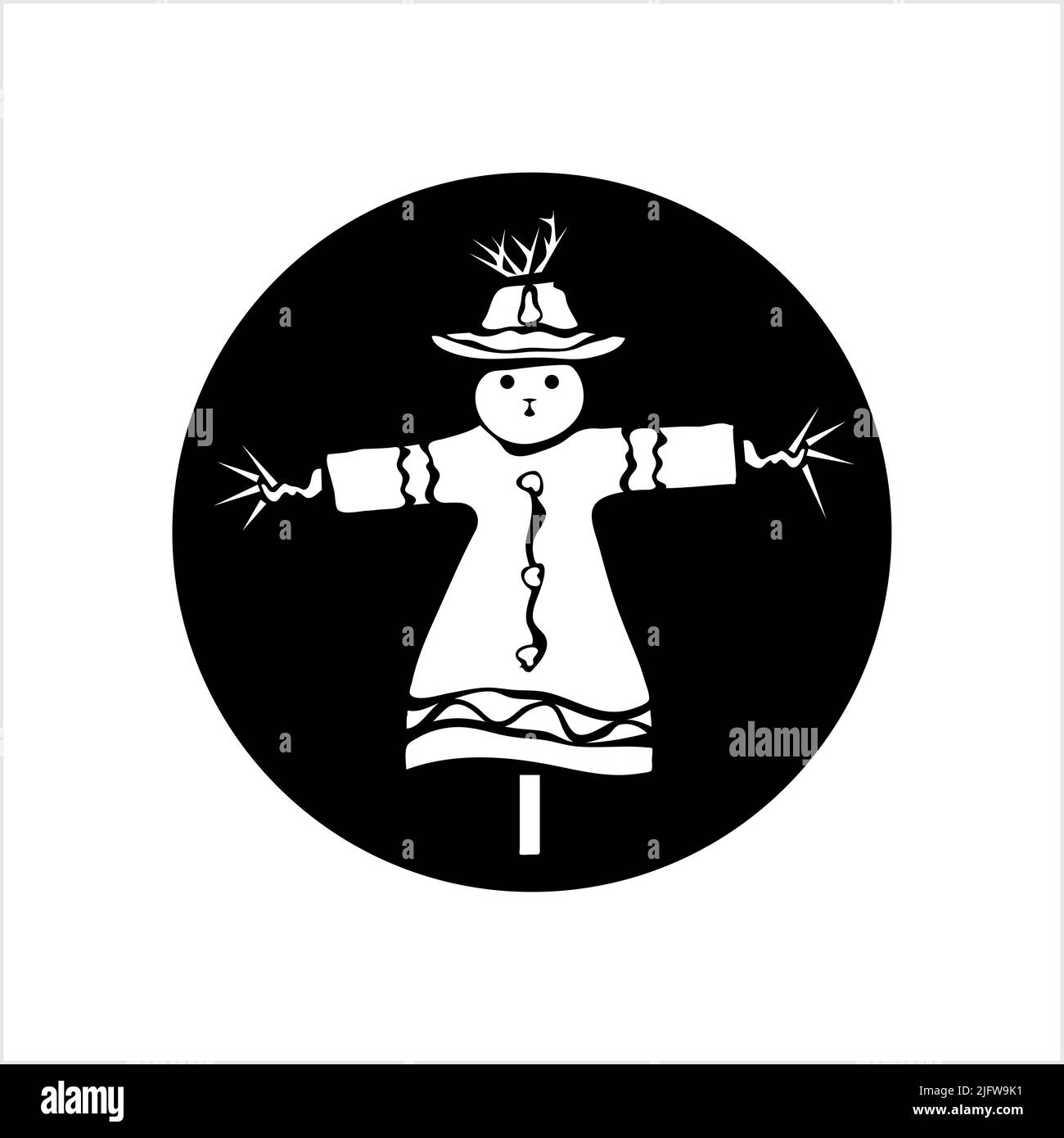 Scarecrow Icon, Mannequin, Decoy Shape Of A Human To Scare Birds From ...