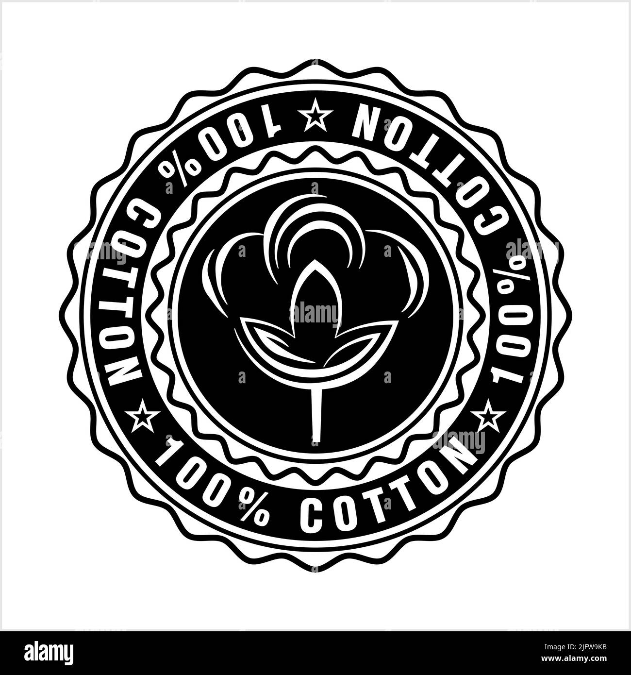 One Hundred Percent Cotton Icon, 100% Cotton Icon, Cotton Flower Icon ...