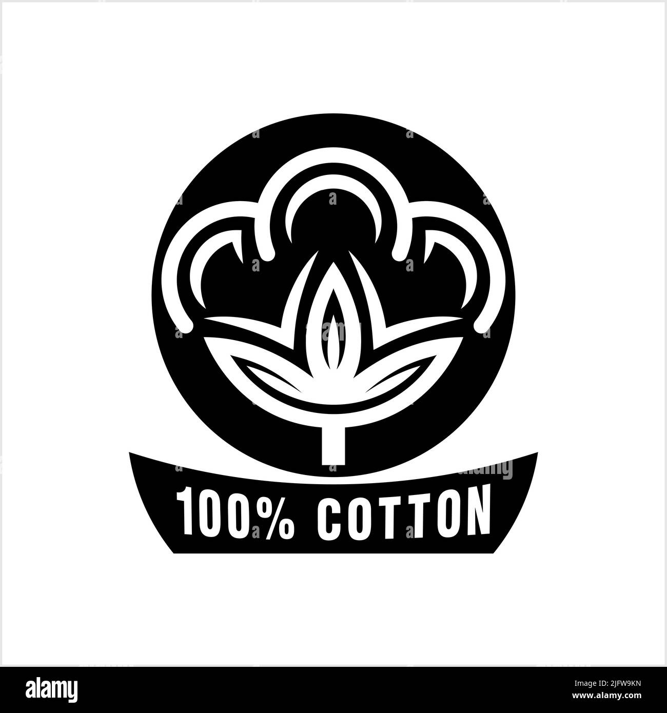 One Hundred Percent Cotton Icon, 100% Cotton Icon, Cotton Flower Icon ...