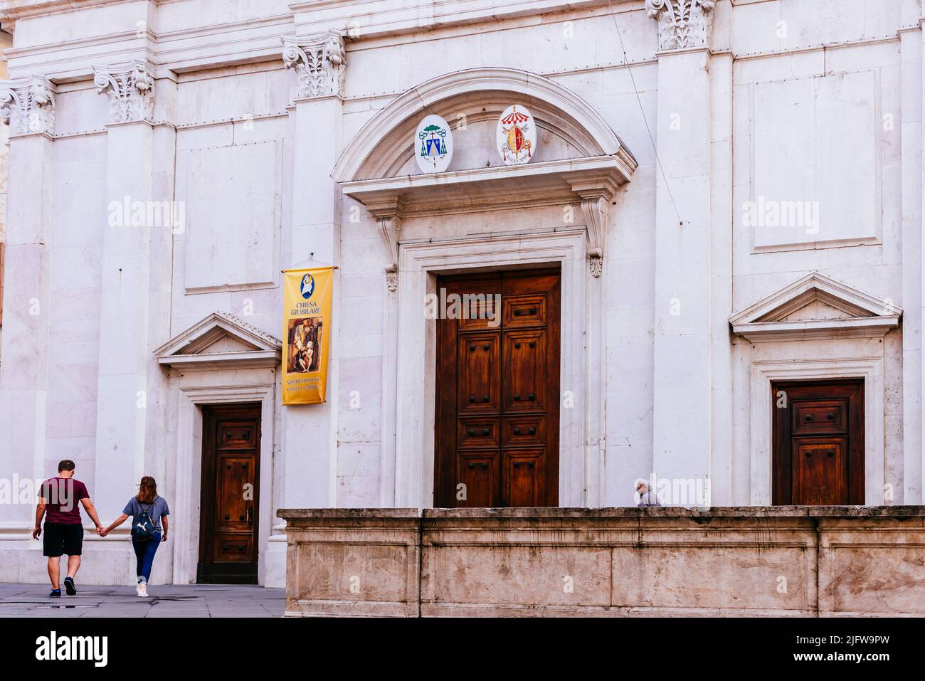 Facade of Sant'Alessandro in Colonna is a Baroque style, Roman Catholic ...