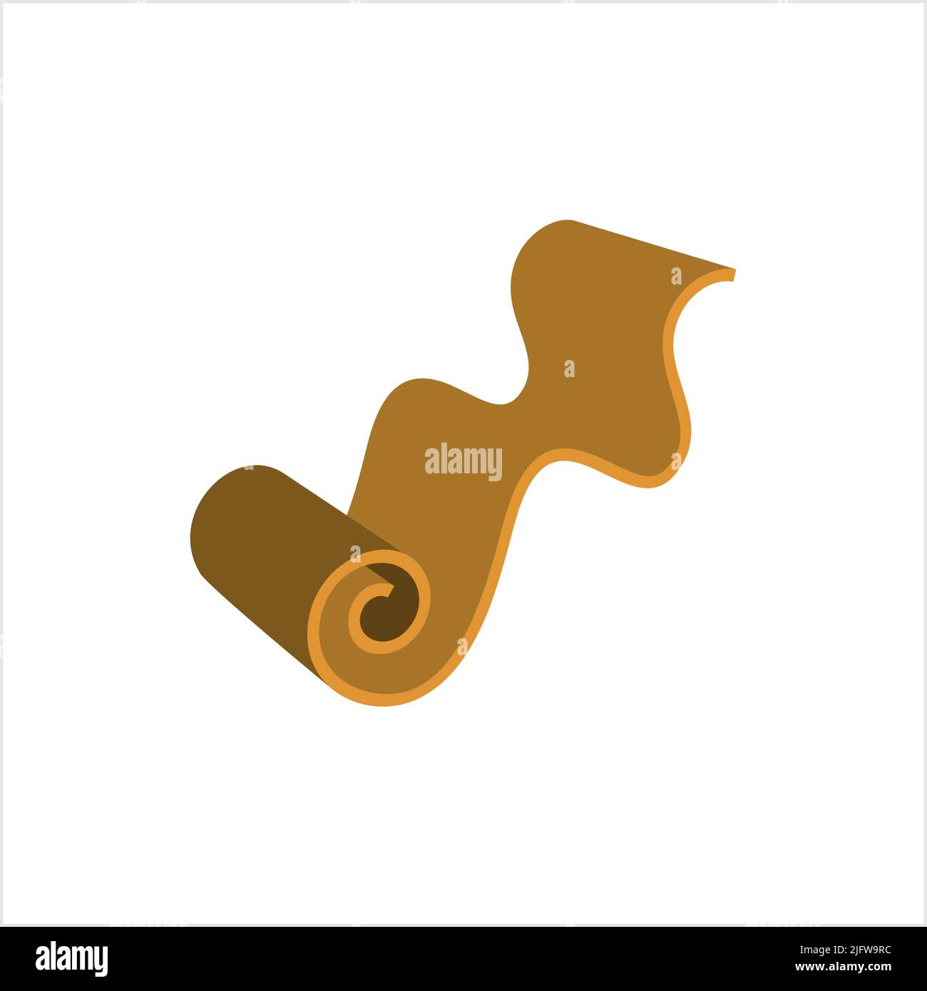 Roll Icon, Mat, Rug, Carpet Or Paper Roll Icon Of Anything Vector Art ...