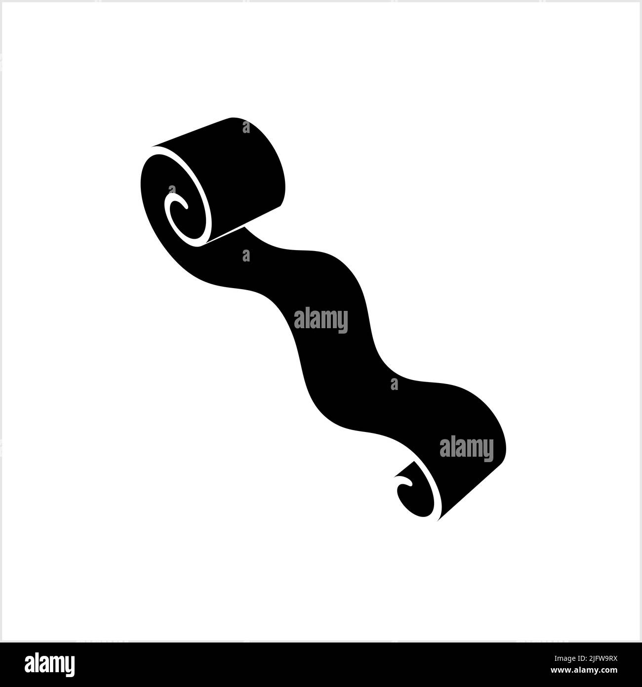 Roll Icon, Mat, Rug, Carpet Or Paper Roll Icon Of Anything Vector Art ...