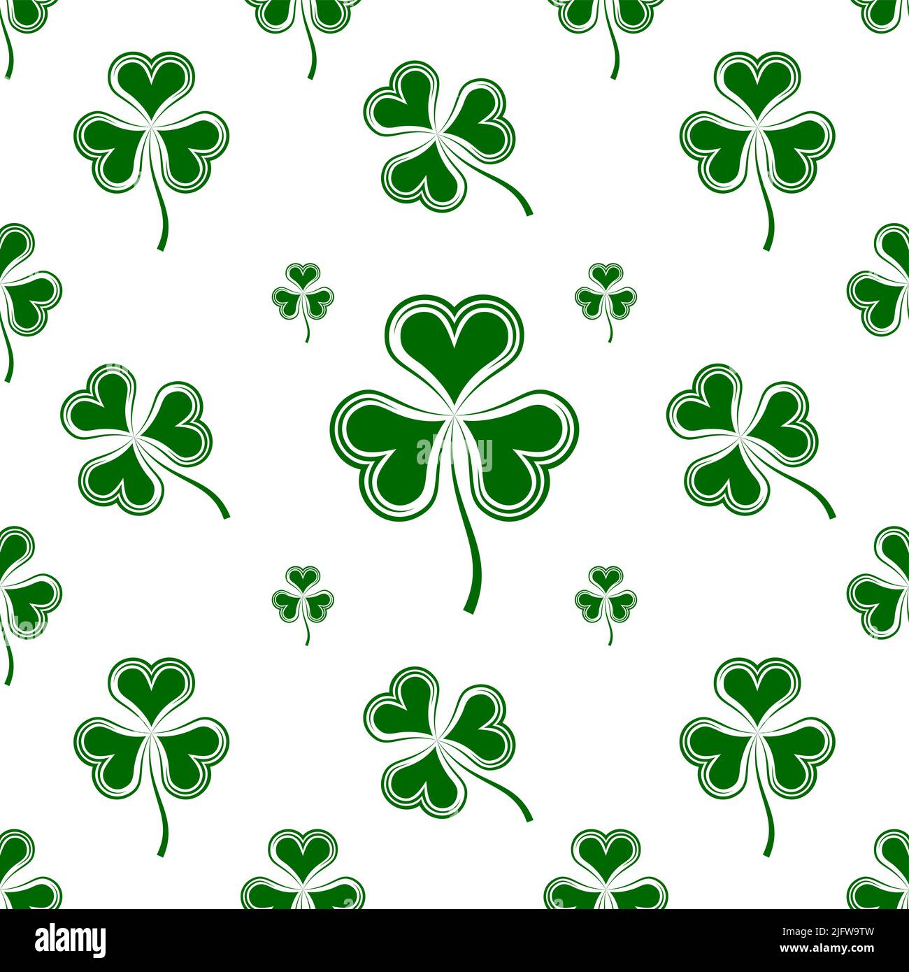 Shamrock Three Leaf Clover Seamless Pattern Vector Art Illustration Stock Vector Image & Art - Alamy