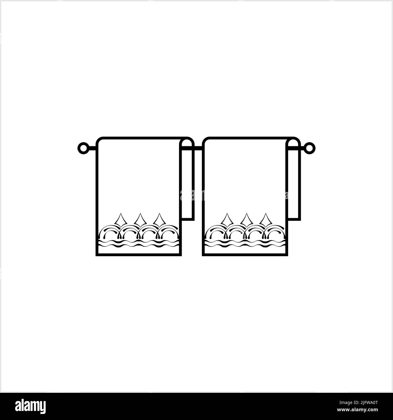 Towel Icon, Towel Vector Art Illustration Stock Vector Image & Art - Alamy