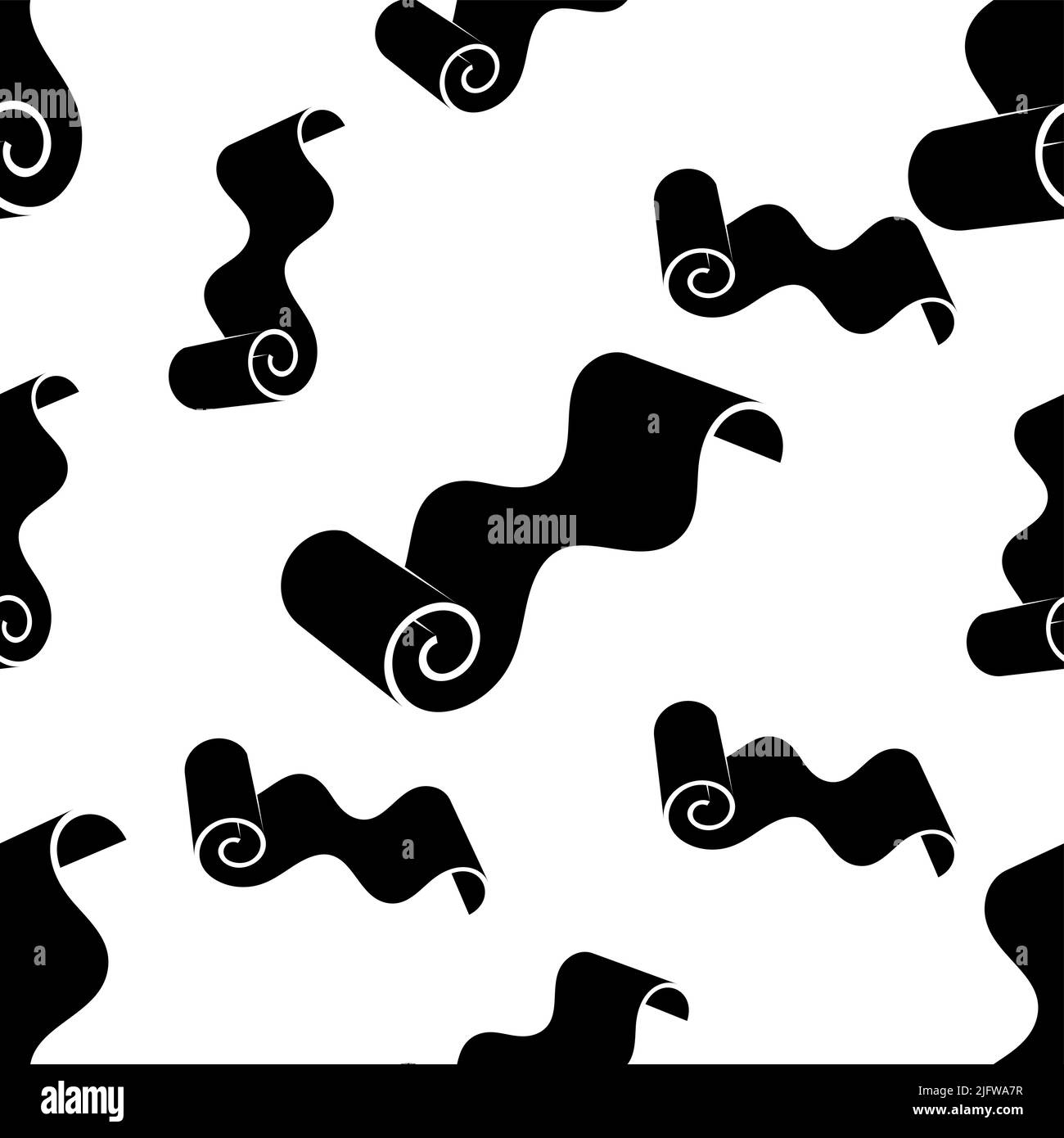 Roll Icon Seamless Pattern, Mat, Rug, Carpet Or Paper Roll Icon Of ...