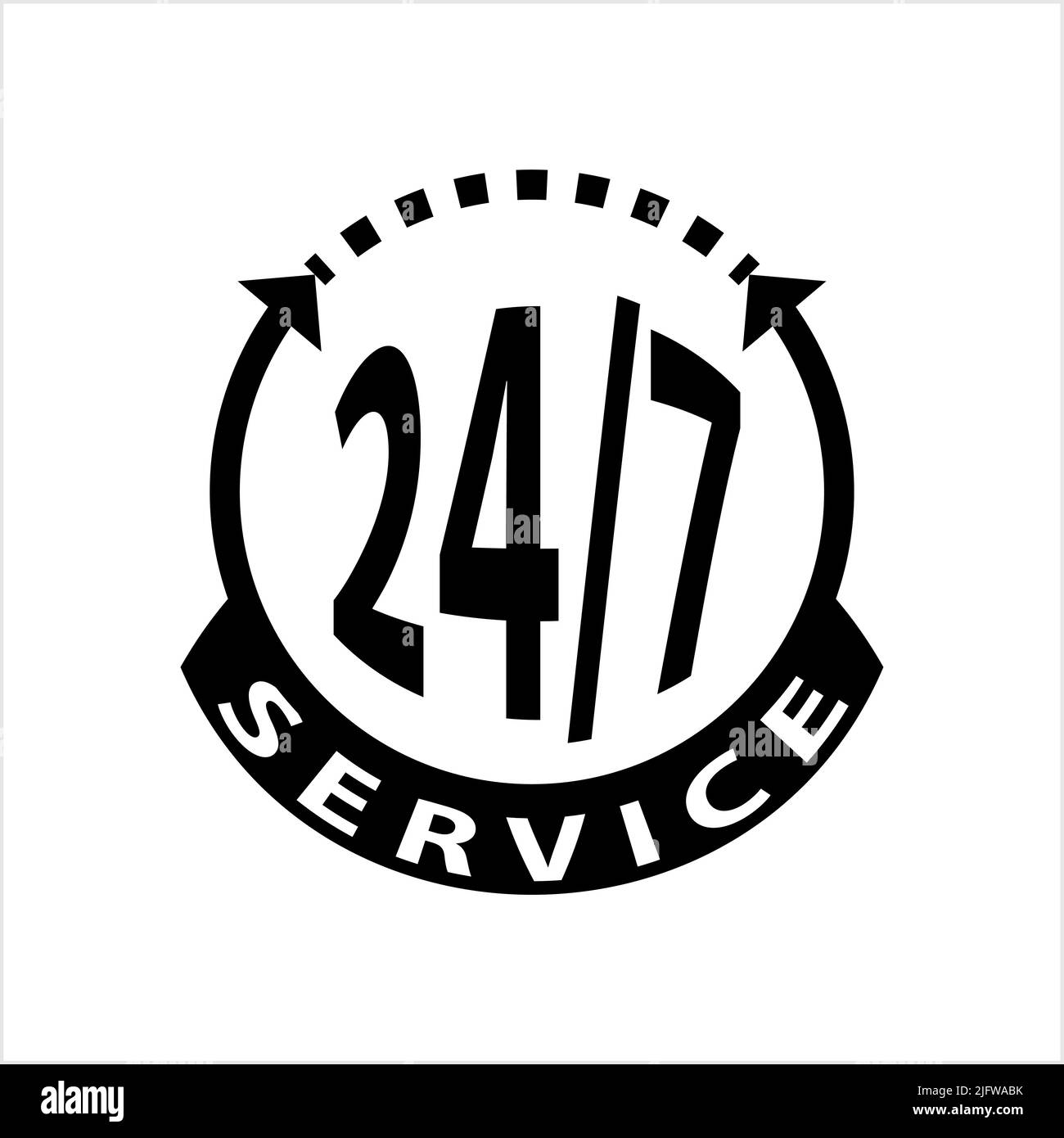 Service 24/7 Icon Vector Art Illustration Stock Vector Image & Art - Alamy