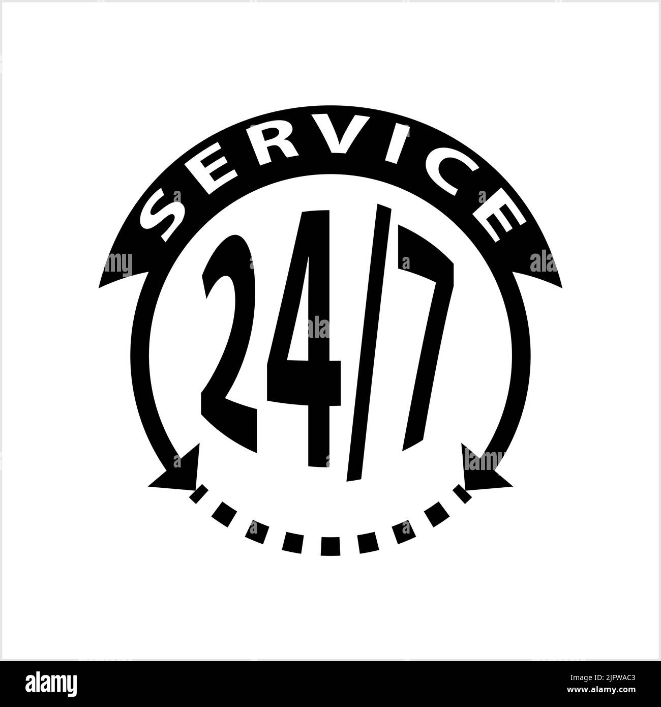 Service 24/7 Icon Vector Art Illustration Stock Vector Image & Art - Alamy