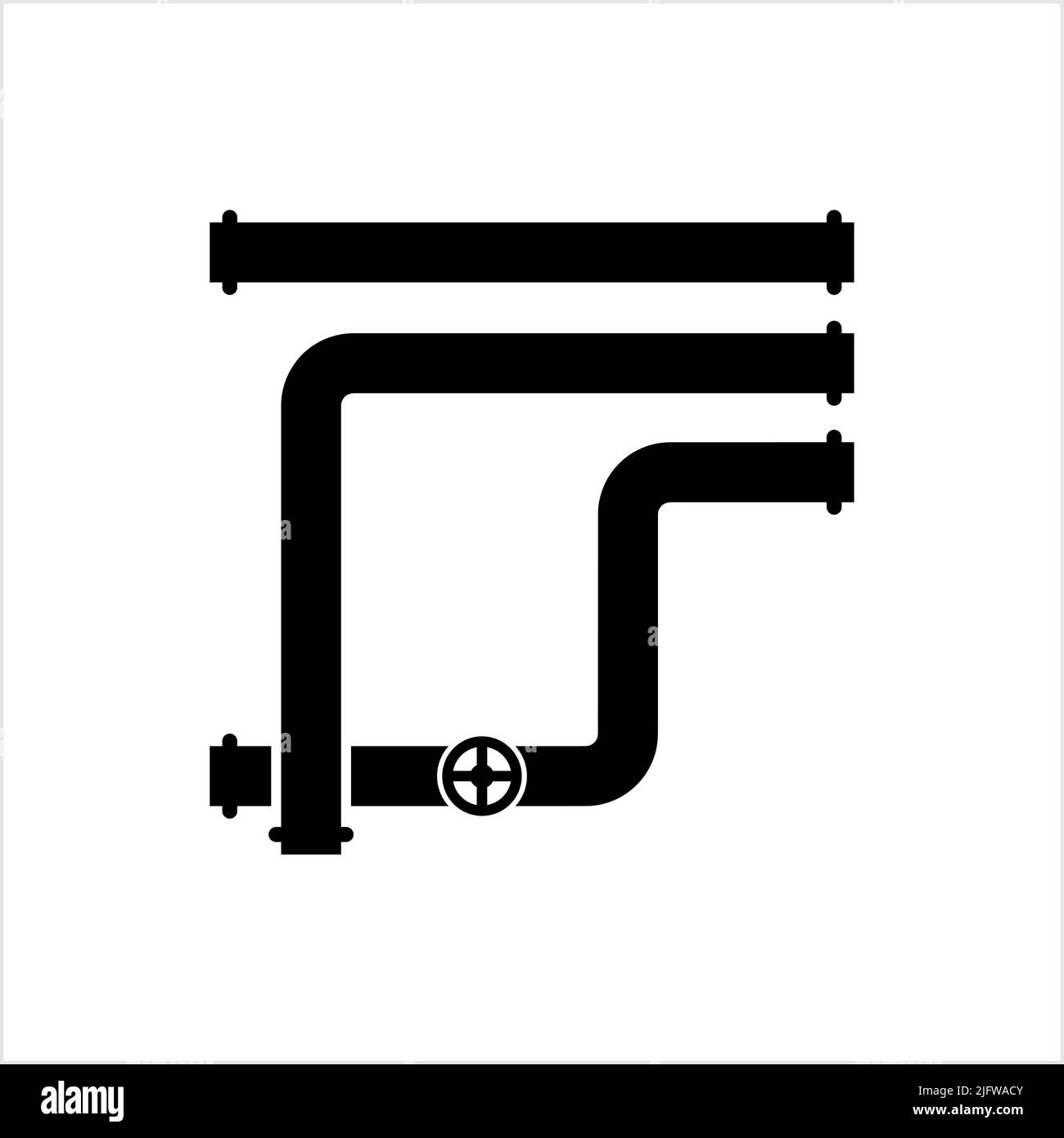 Pipe Icon, Pipe Fitting Icon, Water, Gas, Oil Pipeline, Plumbing Work ...
