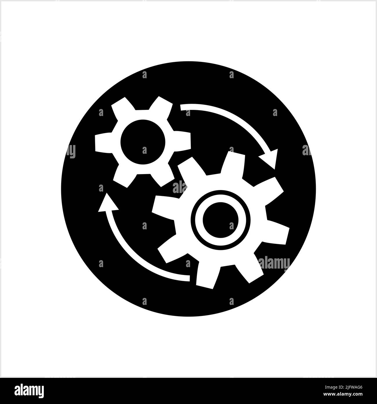 Setting Icon Gear User Preference Setting Vector Art Illustration