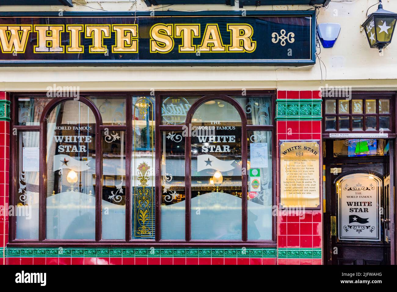 White Star Pub. The back room is famous for being used was used by Bob ...