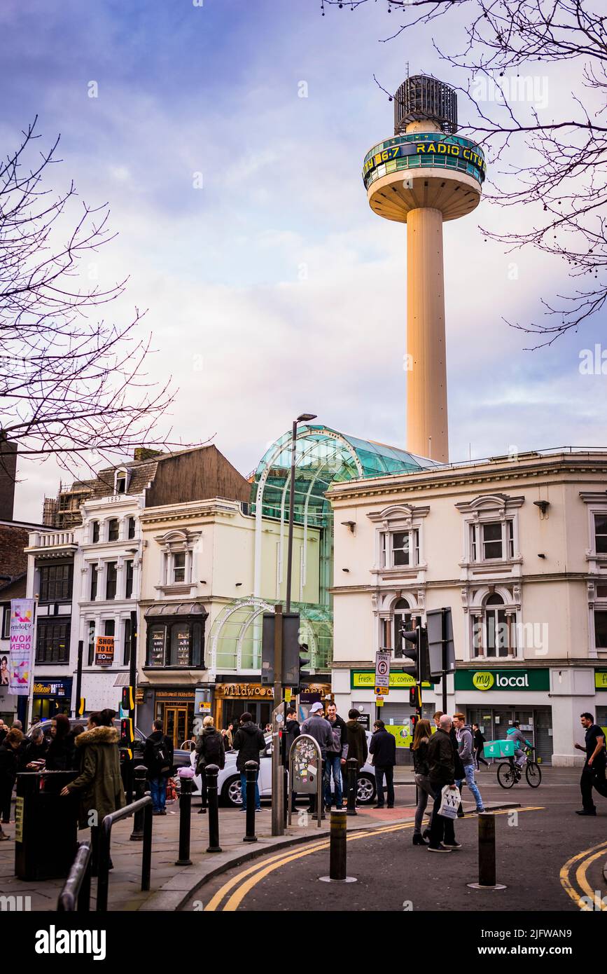 Liverpool street highlighting Radio City Tower. Radio City Tower, also ...