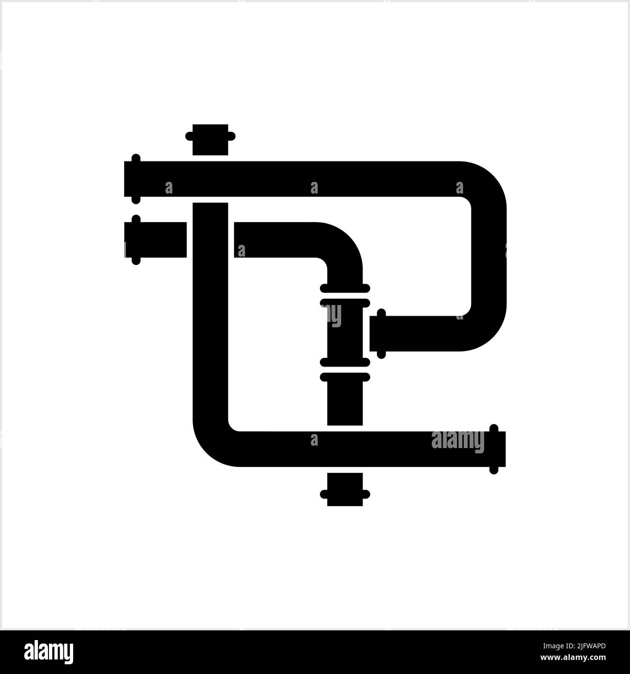 Pipe Icon, Pipe Fitting Icon, Water, Gas, Oil Pipeline, Plumbing Work ...