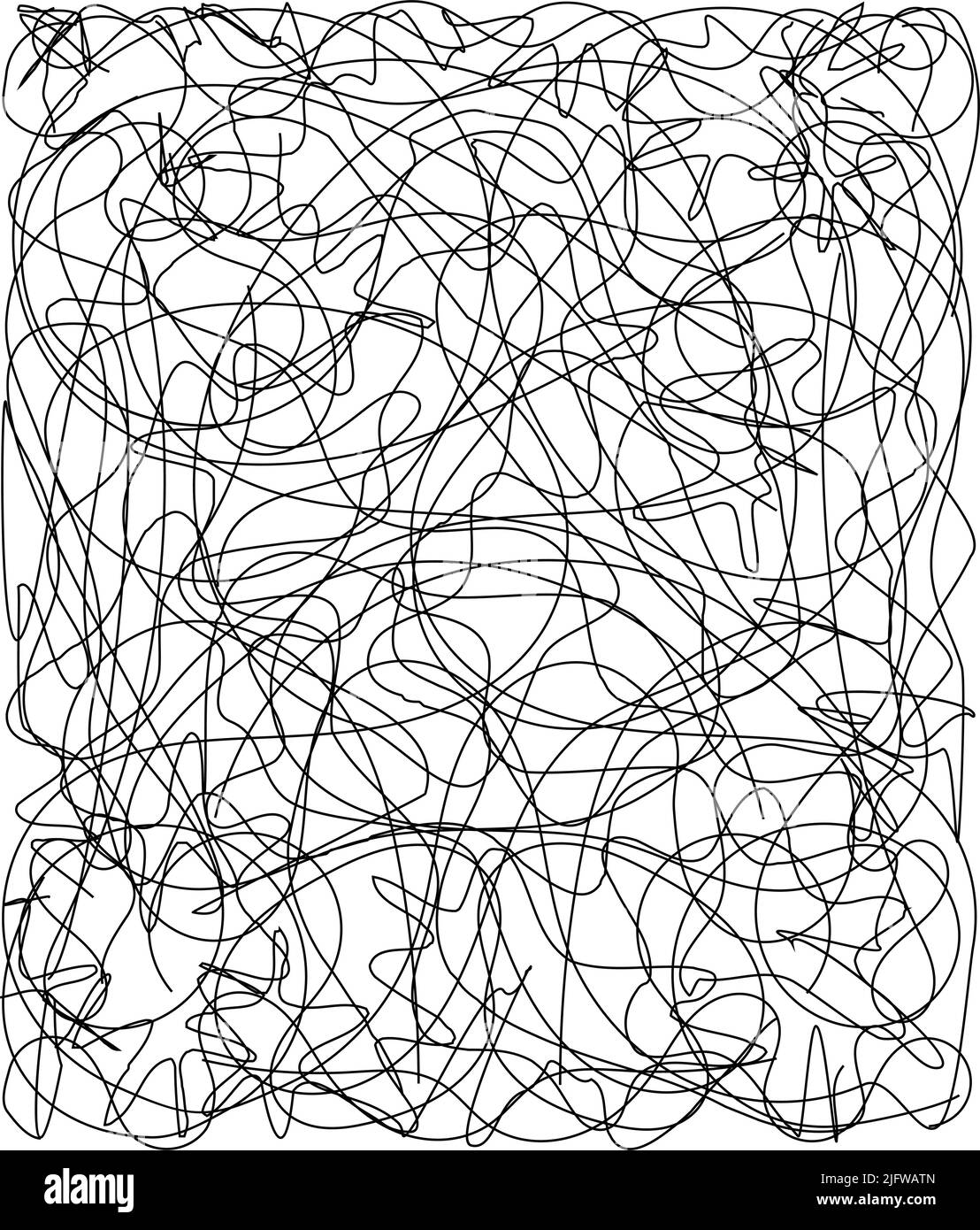 Random Abstract Chaotic Lines Pattern Vector Art Illustration Stock ...