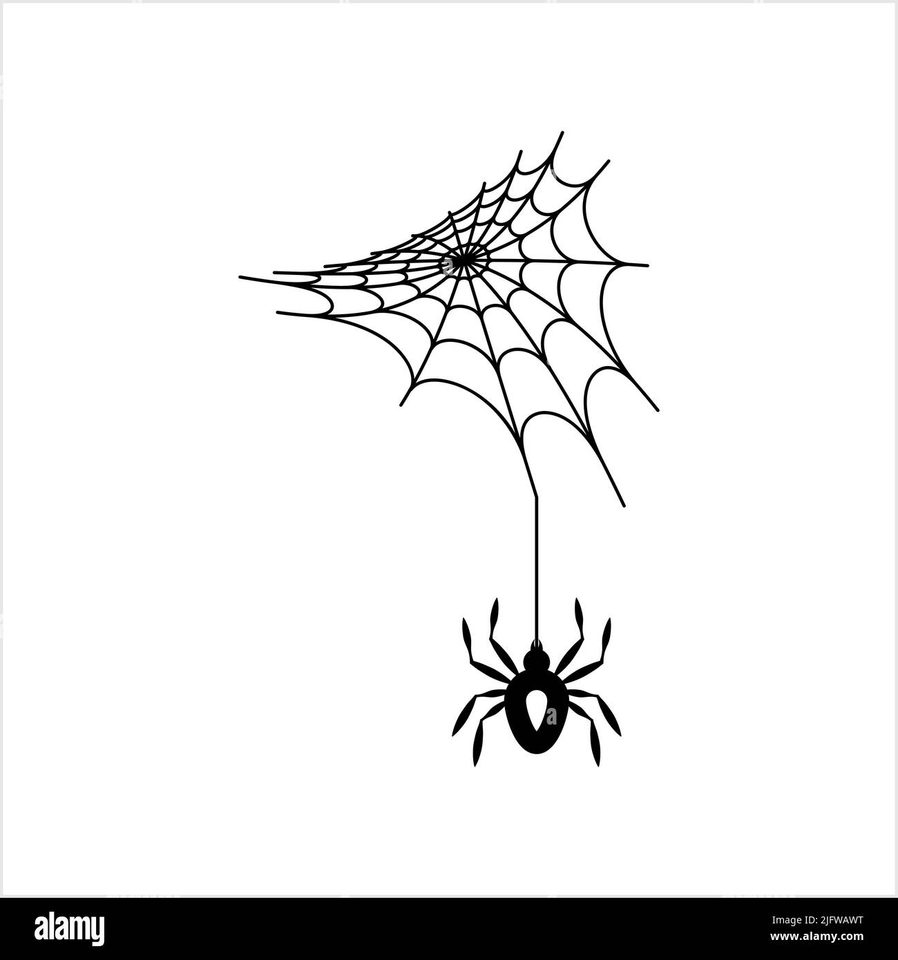 Spider Icon, Spider Vector Art Illustration Stock Vector Image & Art ...