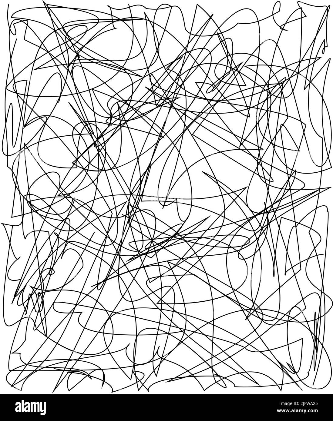 Random Abstract Chaotic Lines Pattern Vector Art Illustration Stock ...