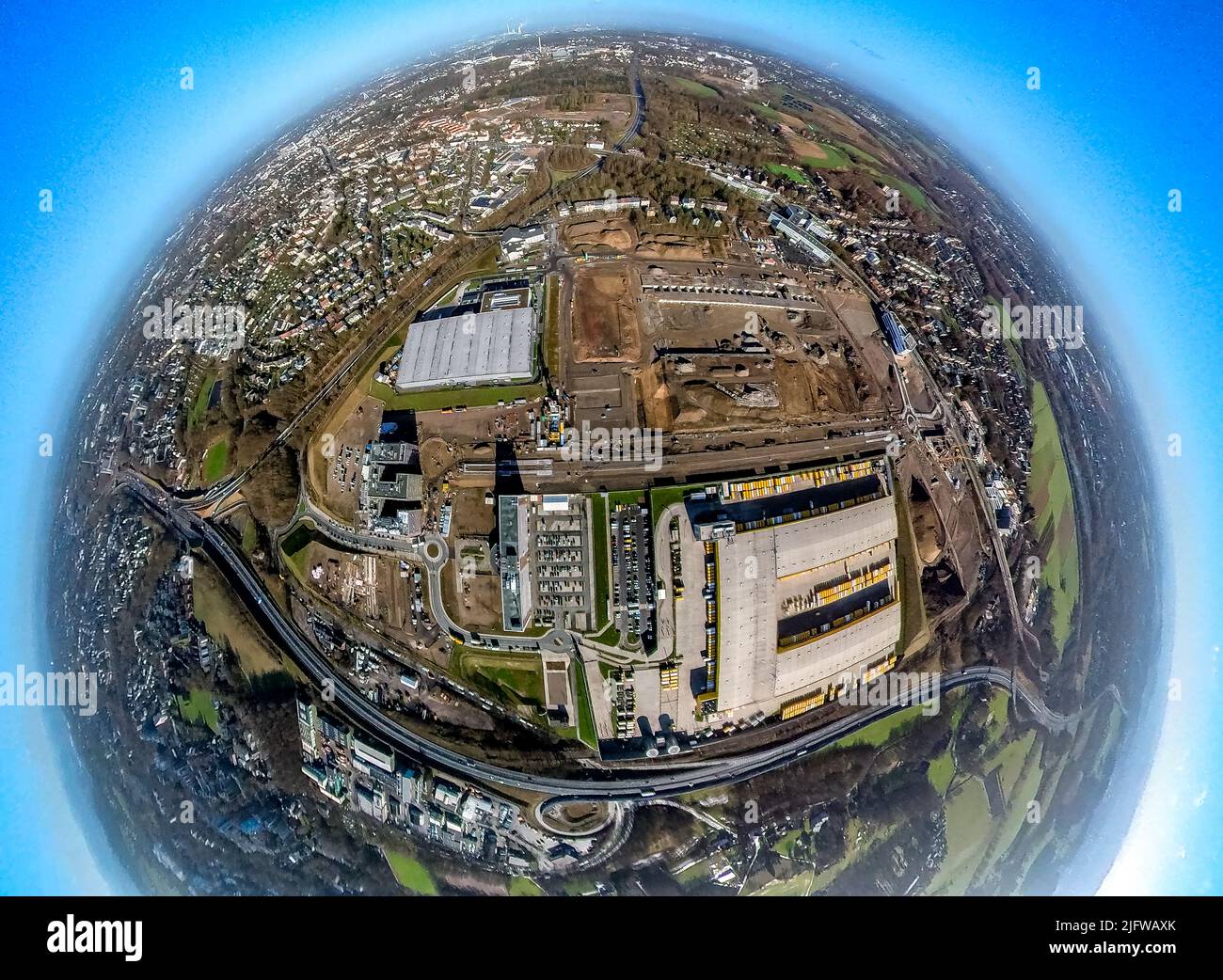 Construction site industrial area former opel areal hi-res stock ...