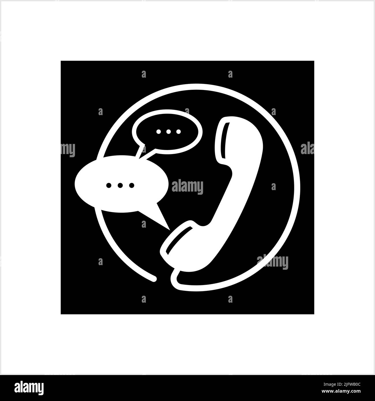 Telephone Receiver Chatting Icon Vector Art Illustration Stock Vector ...