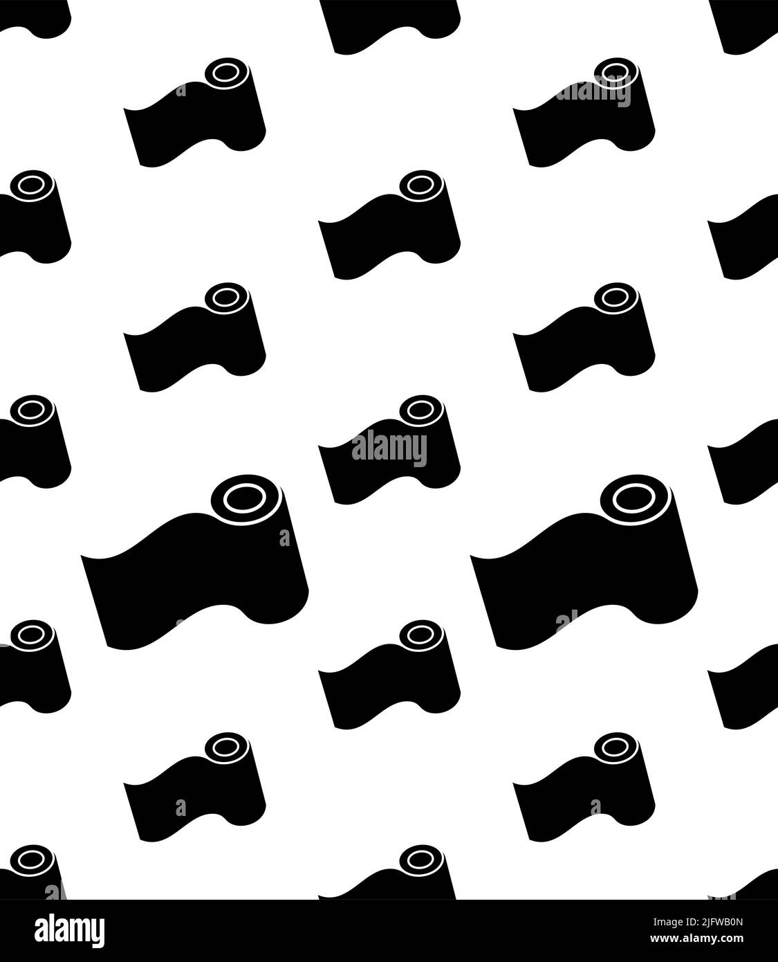 Roll Icon Seamless Pattern, Mat, Rug, Carpet Or Paper Roll Icon Of ...