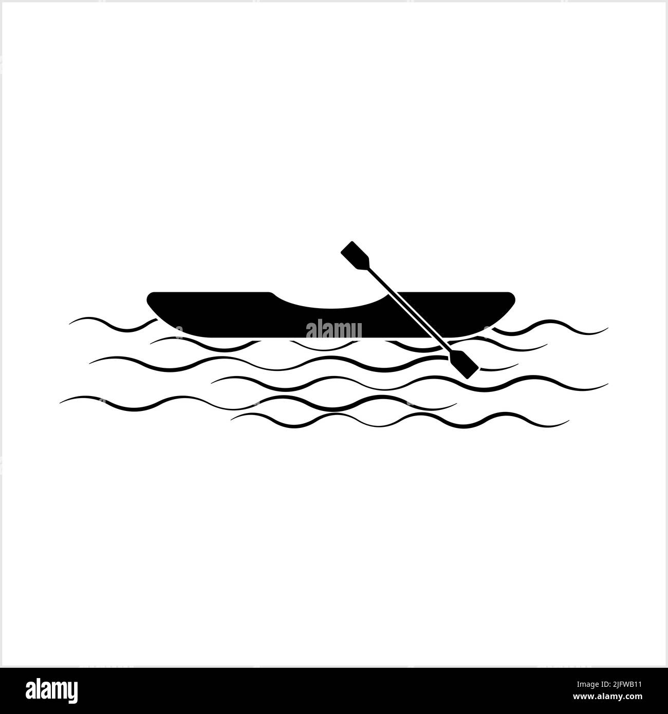 Rowing Icon, Water Sport Icon Vector Art Illustration Stock Vector ...