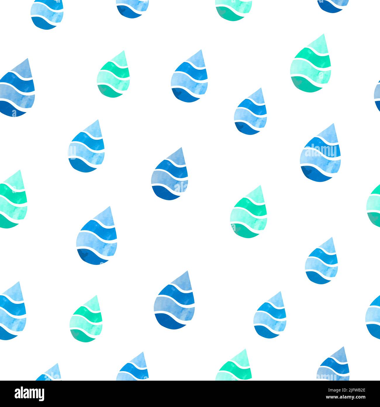 Seamless abstract rain drops pattern. Vector watercolor illustration ...