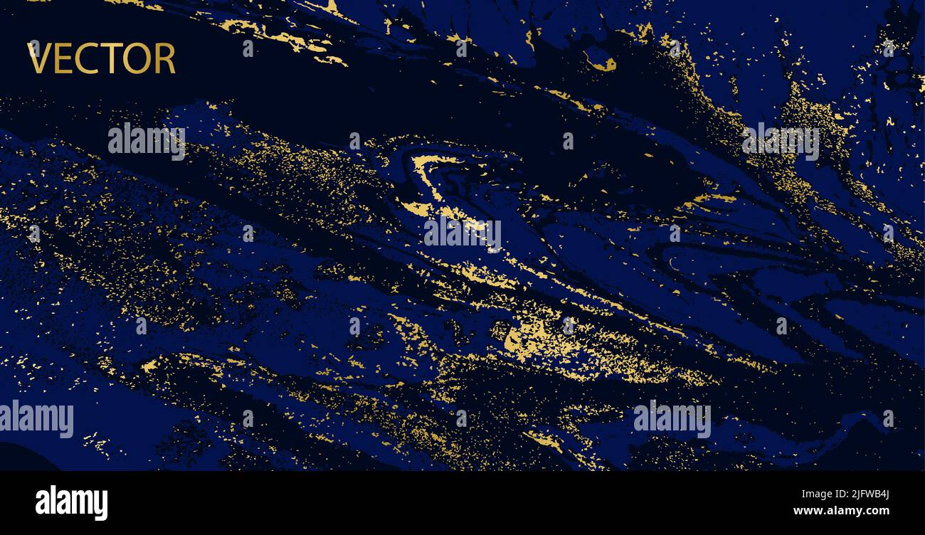 Vector marble dark blue and gold texture Stock Vector Image & Art - Alamy