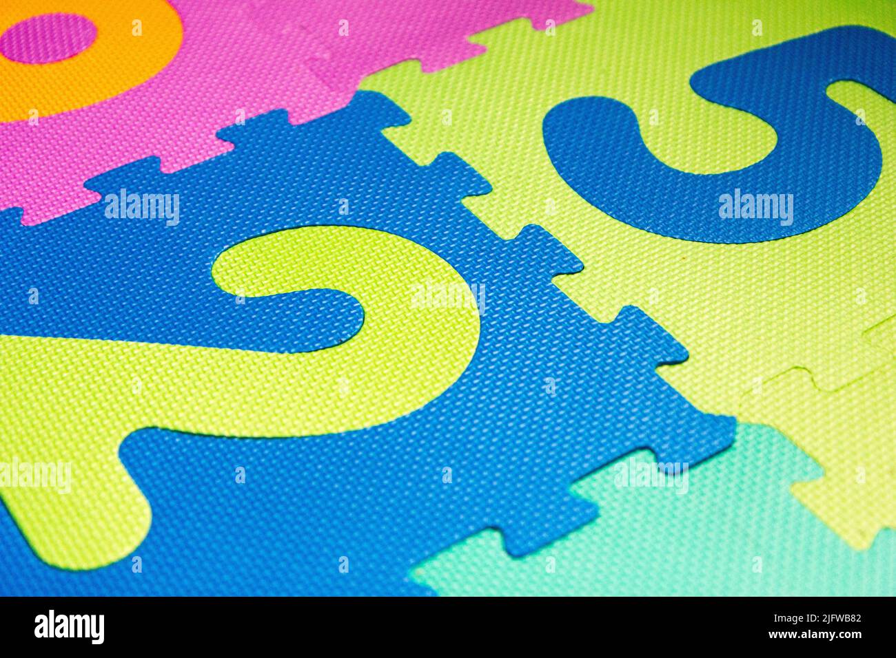 Colourful number foam puzzle mat for children Stock Photo - Alamy